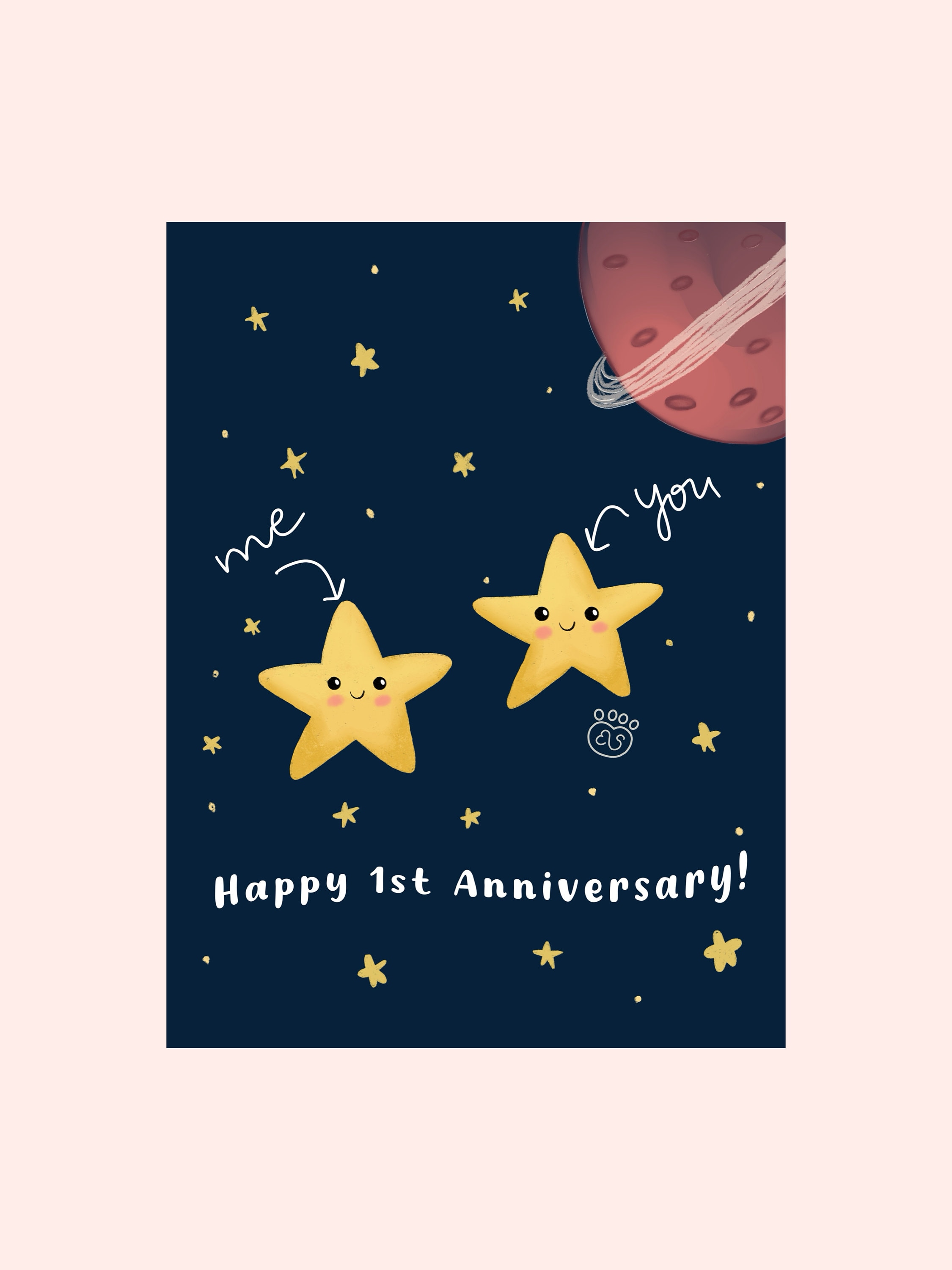 Anniversary Greeting Card| Customizable Stars in the Universe| for ...
