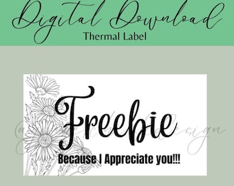 Freebie Packaging Stickers - Etsy