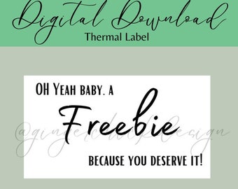 Freebie Sticker for Thermal Printer PNG | Free Stuff Sticker | Small ...