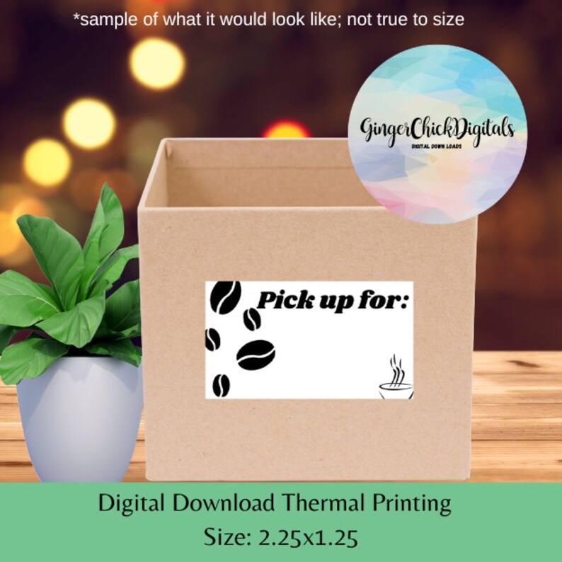 Thermal Label, Pick up for Sticker, Small Business, Digital Stickers ...