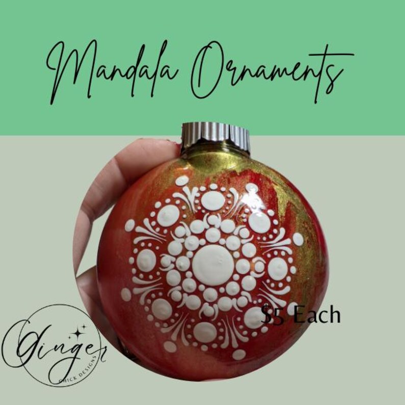 Mandala Art Round Disc Ornament – One of a Kind - Etsy