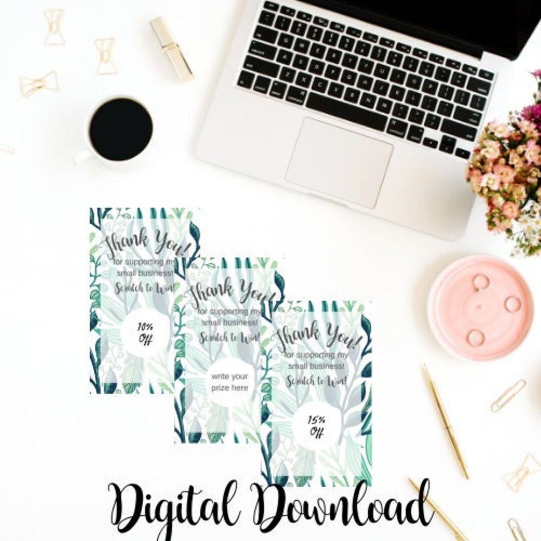 DIGITAL Scratch off Cards Business Supplies Scratch to Win - Etsy
