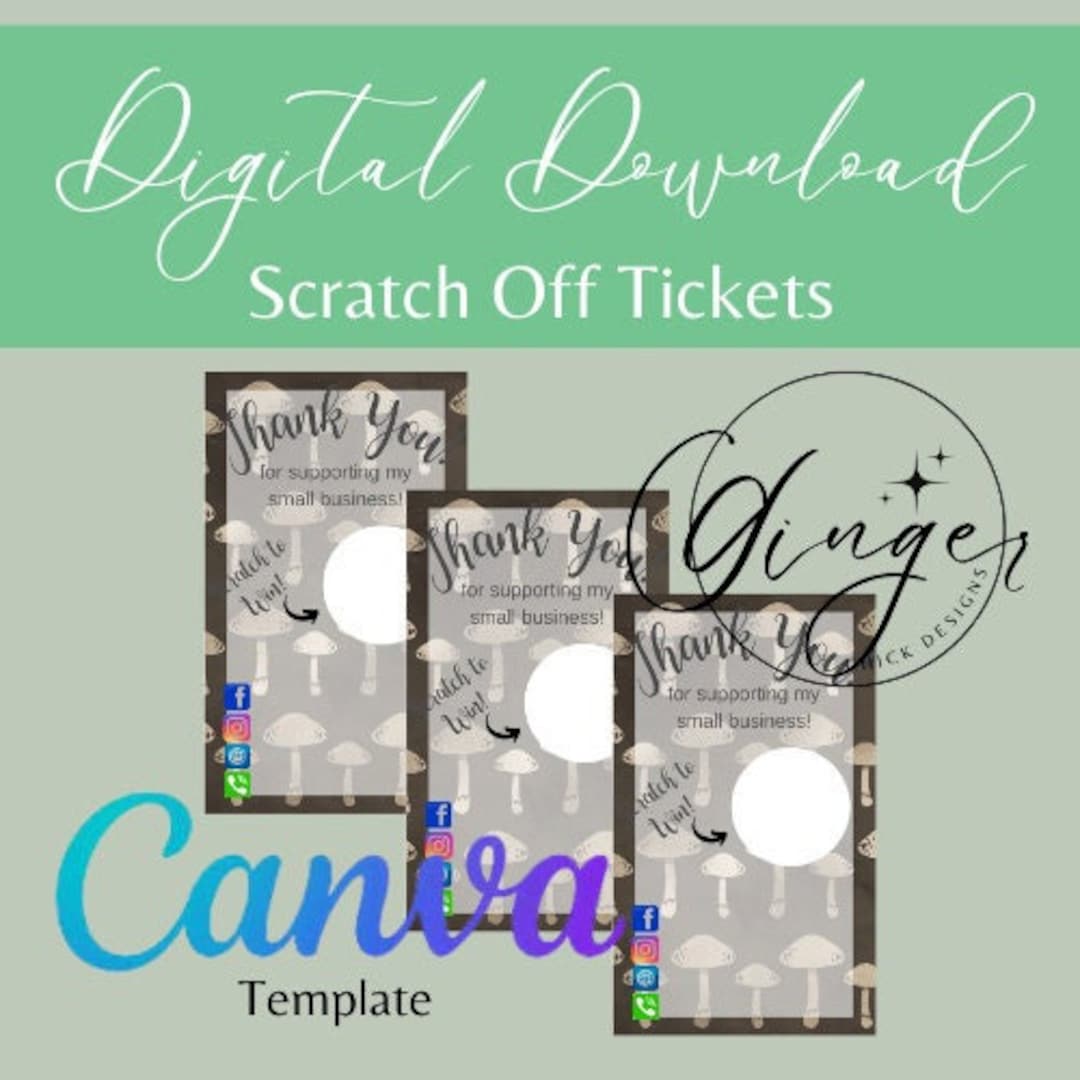 Canva Template Scratch-off Cards, Business Supplies, Scratch-to-win ...