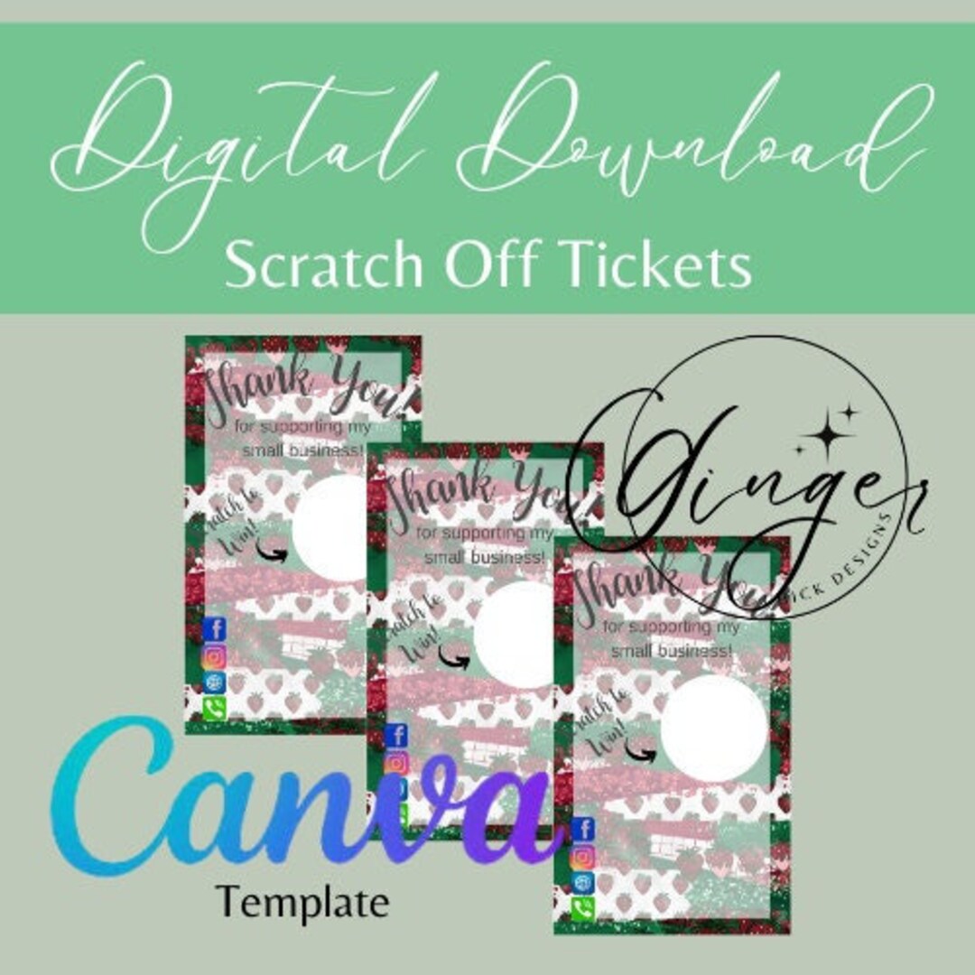 Canva Template Scratch-off Cards, Business Supplies, Scratch-to-win ...
