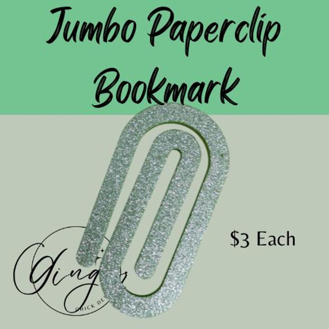 Green With Glitter Jumbo Paperclip - Etsy