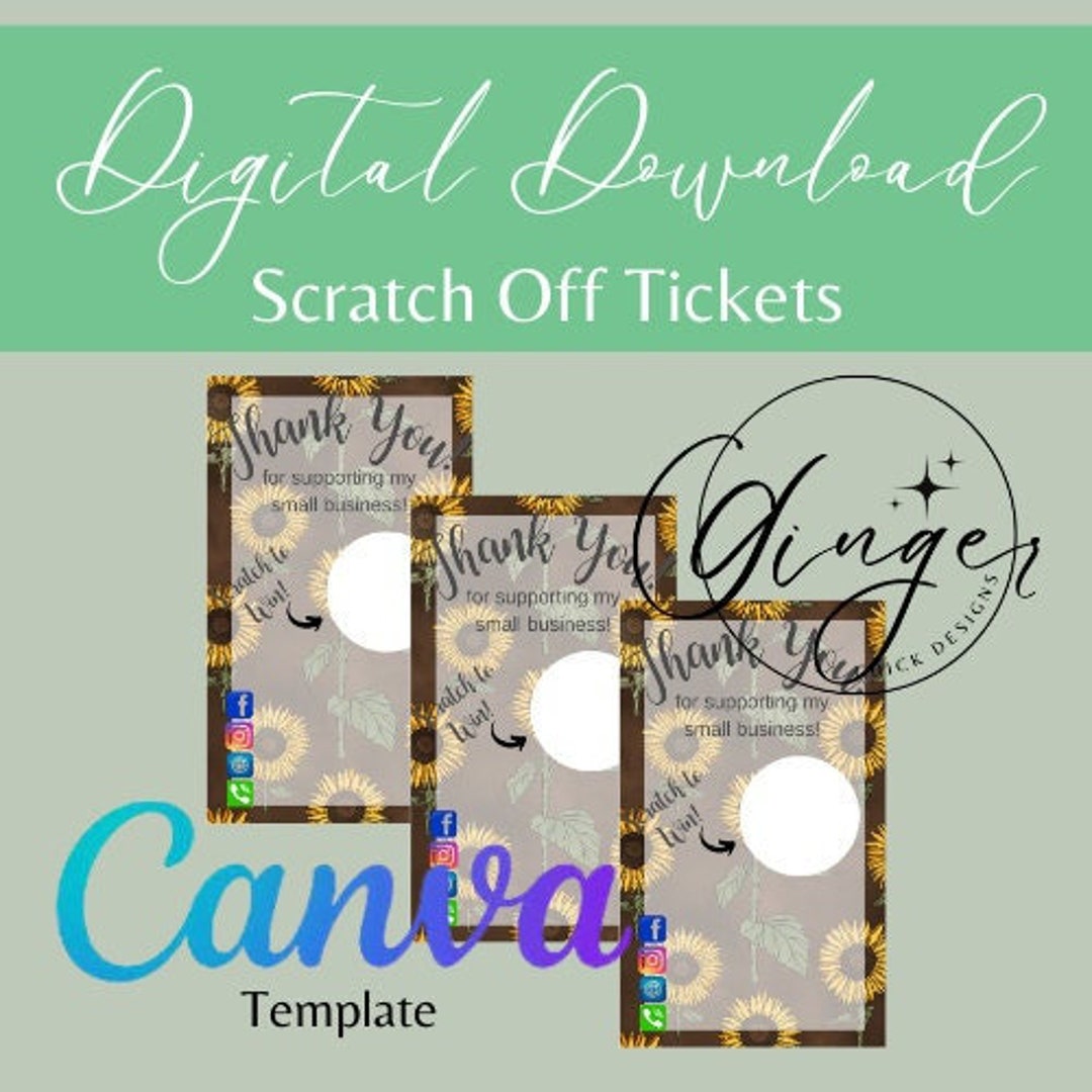 Canva Template Scratch-off Cards, Business Supplies, Scratch-to-win ...