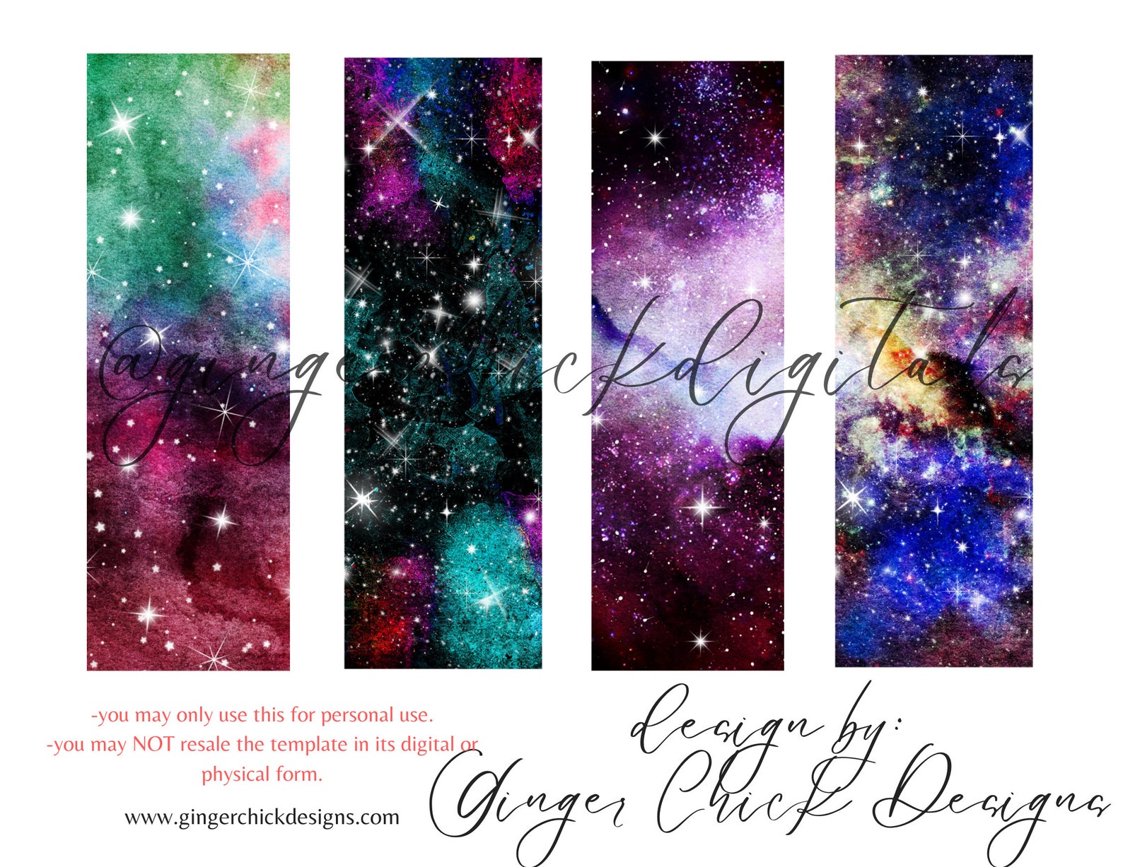 Galaxy - Digital Bookmark, Digital Download, Book Lovers, Reading ...