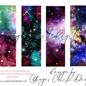 Galaxy - Digital Bookmark, Digital Download, Book Lovers, Reading ...
