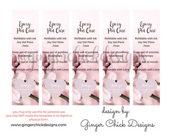 Epoxy Pen Care Card SVG Pen Display Card SVG Resin Pen Care - Etsy