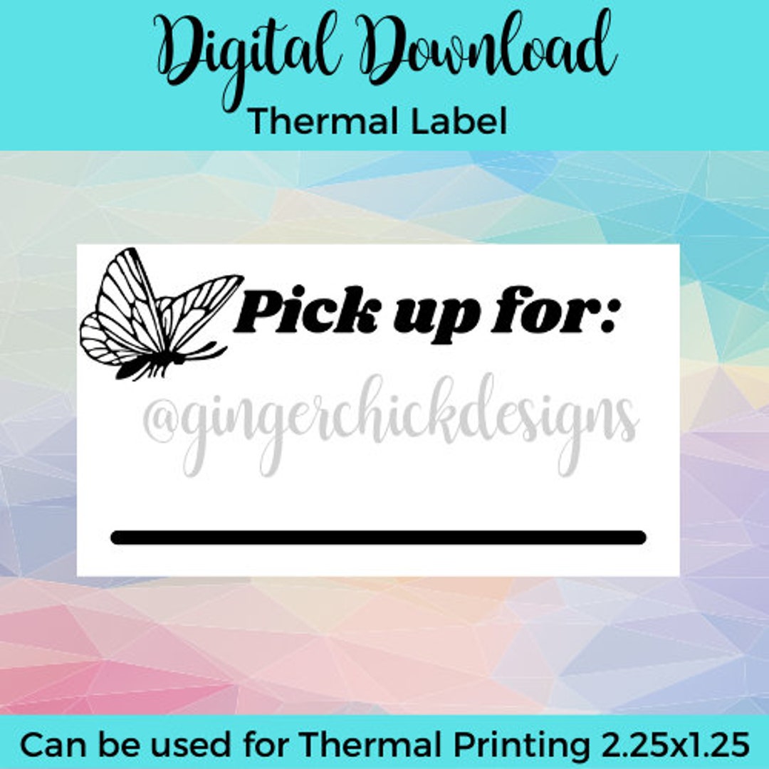 Thermal Label Pick up for Sticker Small Business Digital - Etsy