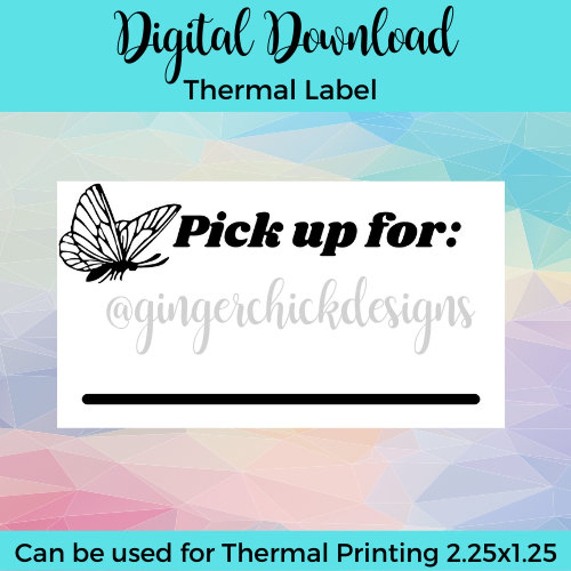 Thermal Label Pick up for Sticker Small Business Digital - Etsy