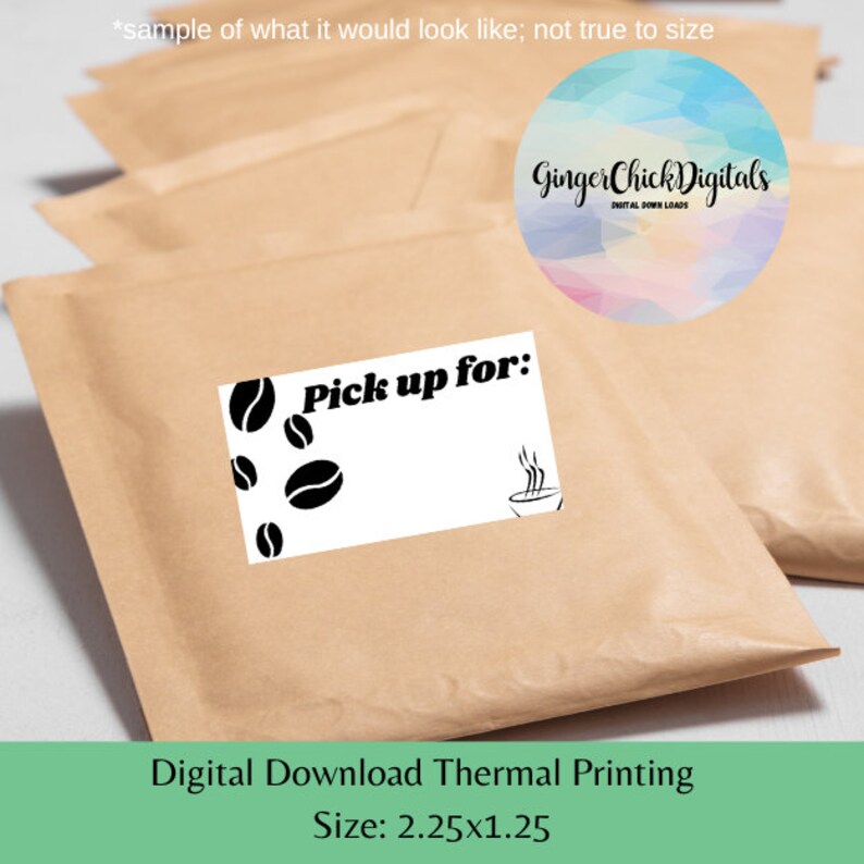 Thermal Label, Pick up for Sticker, Small Business, Digital Stickers ...