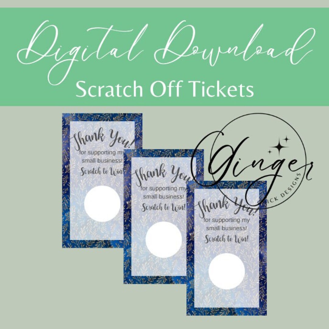 Printable Business Scratch off Ticket Template (digital Download) - Etsy