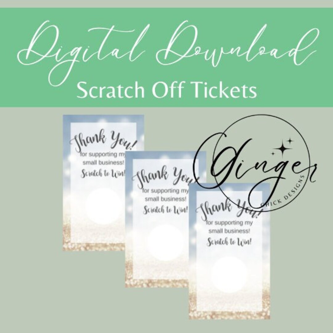 DIGITAL Scratch off Cards, Business Supplies, Scratch to Win, Business ...