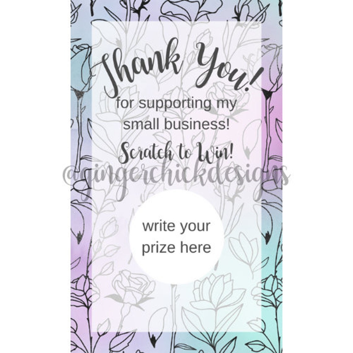 DIGITAL Scratch off Cards, Business Supplies, Scratch to Win, Business ...