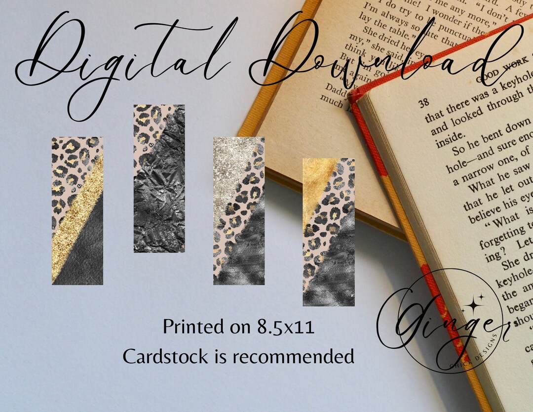 Leopard - Digital Bookmark, Digital Download, Book Lovers, Reading ...