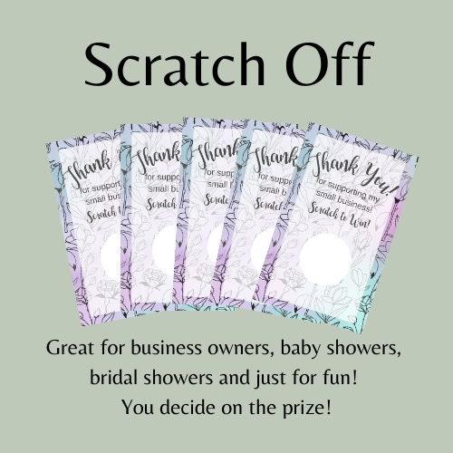 DIGITAL Scratch off Cards, Business Supplies, Scratch to Win, Business ...