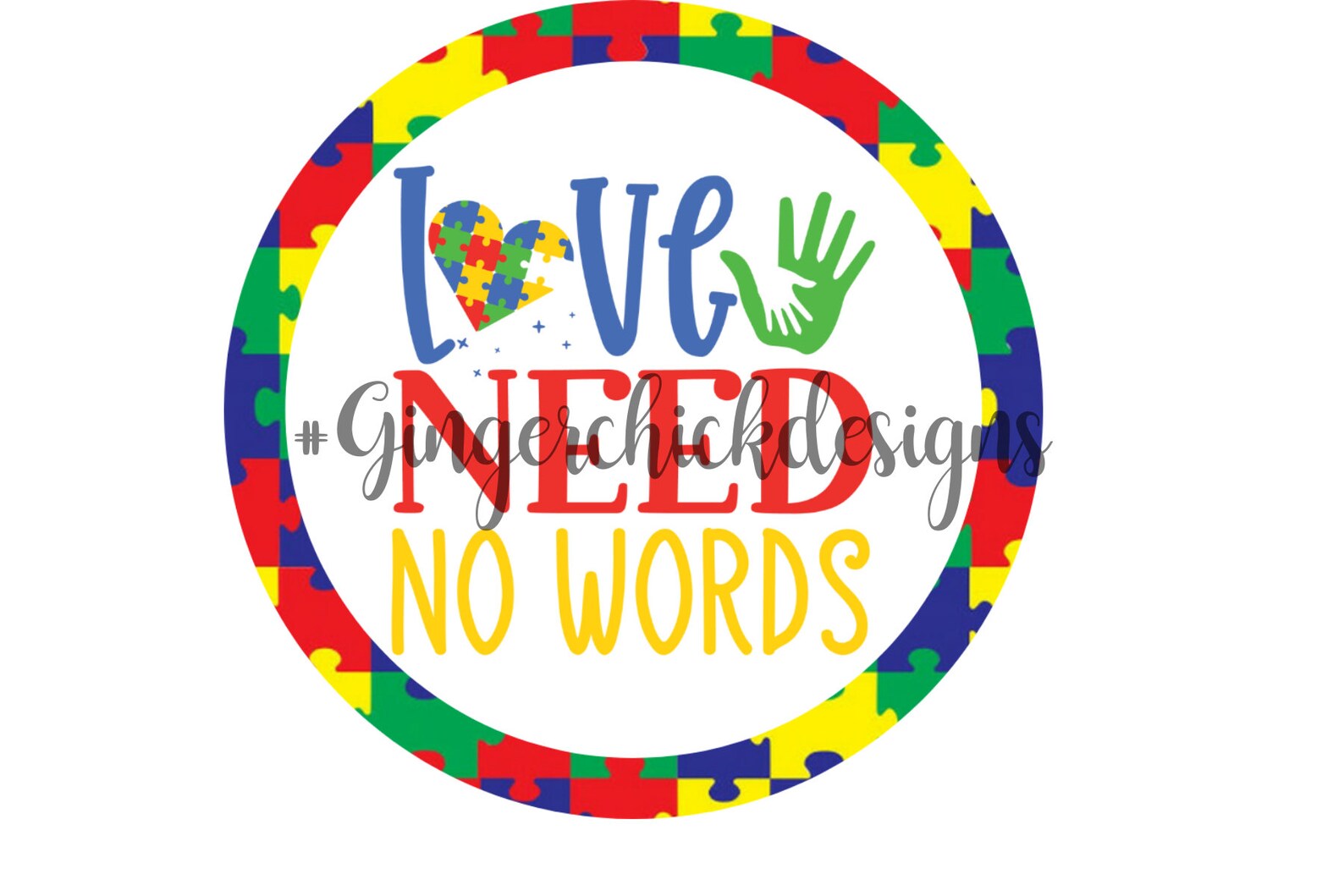 Autism Awareness Bottle Cap Images - 1 Inch Circles (digital Download ...