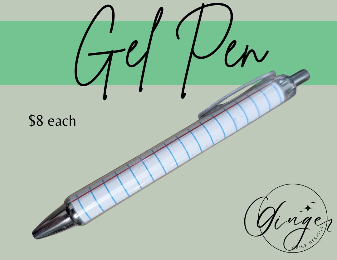 Notebook Paper Gel Pen - Etsy