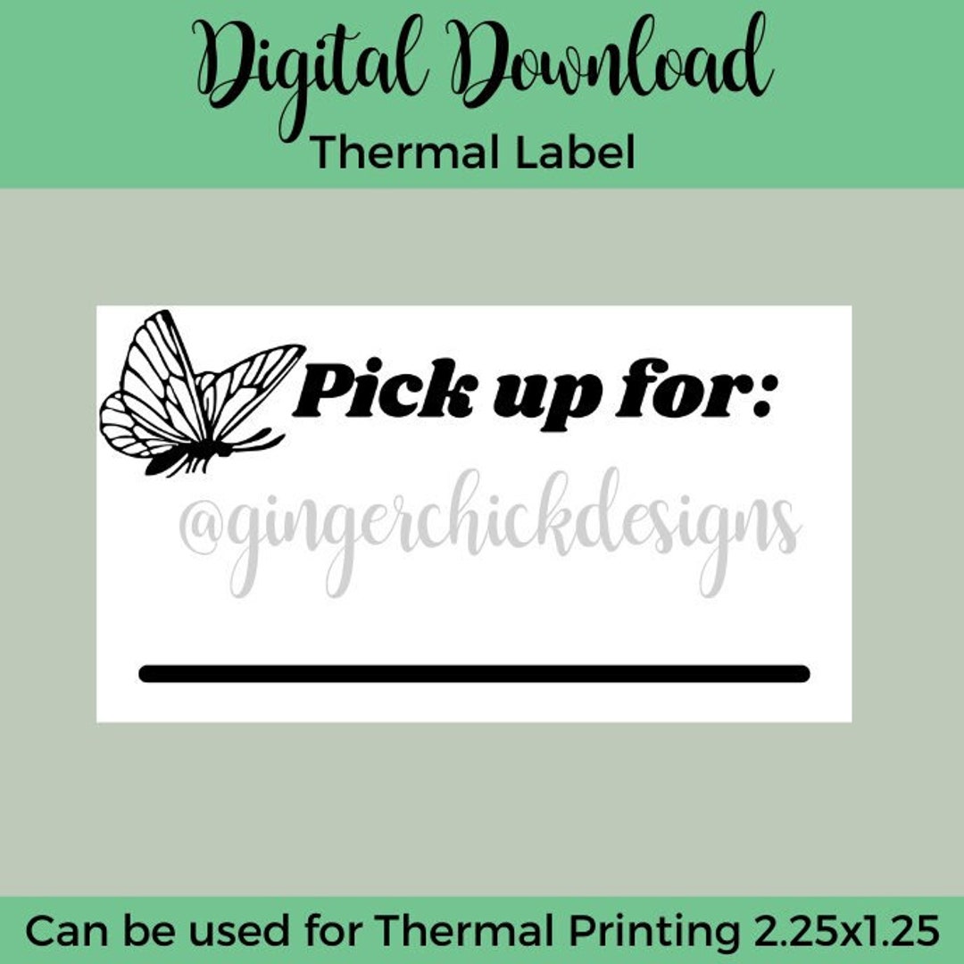 Thermal Label, Pick up for Sticker, Small Business, Digital Stickers ...