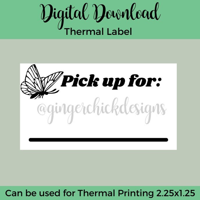 Thermal Label, Pick up for Sticker, Small Business, Digital Stickers ...