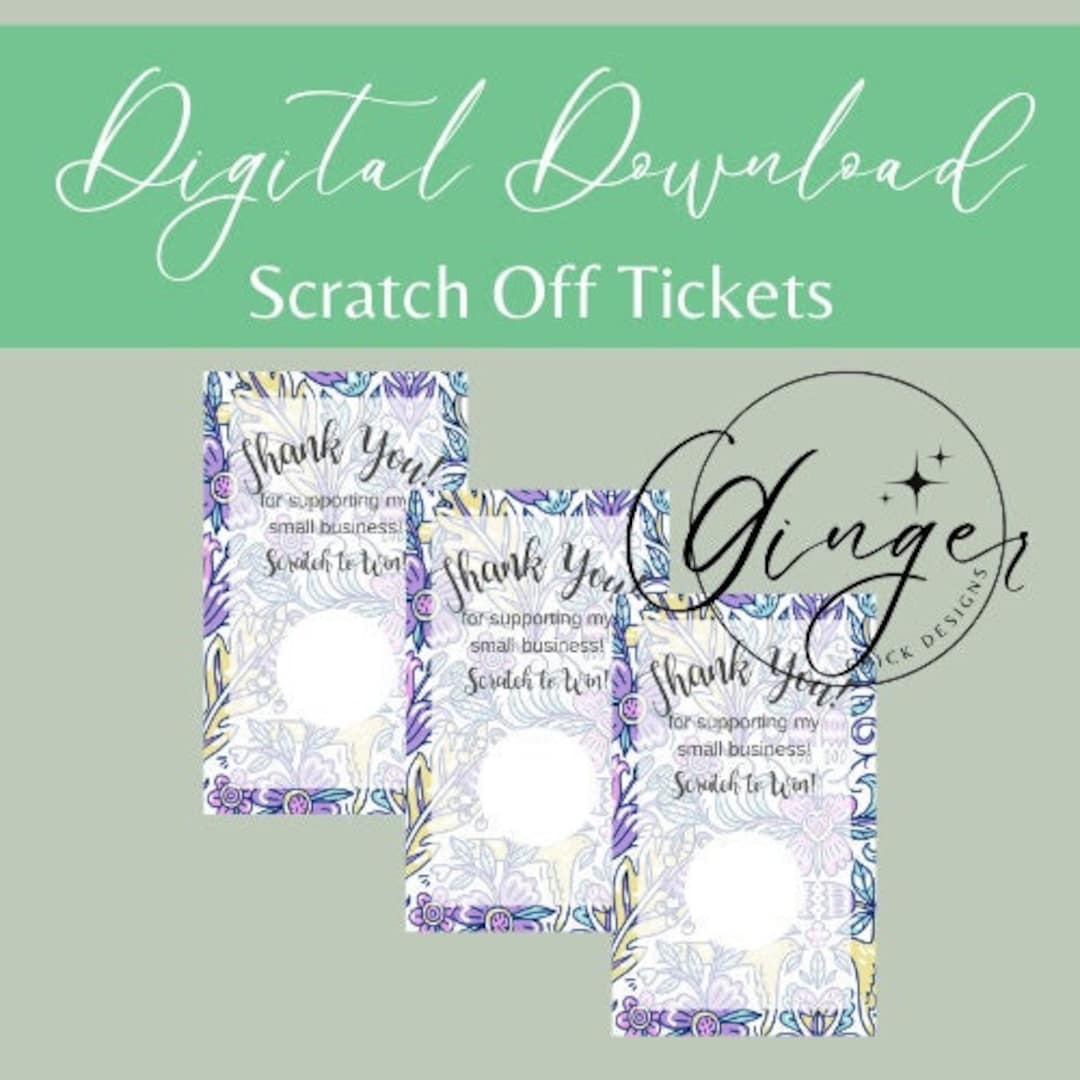DIGITAL Scratch off Cards, Business Supplies, Scratch to Win, Business ...