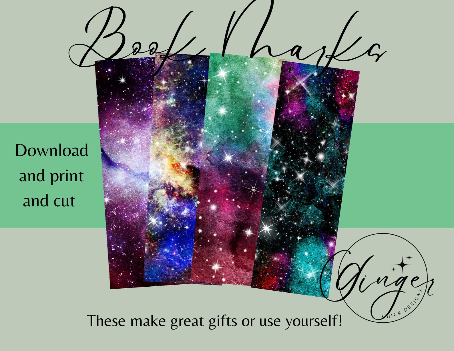 Galaxy - Digital Bookmark, Digital Download, Book Lovers, Reading ...