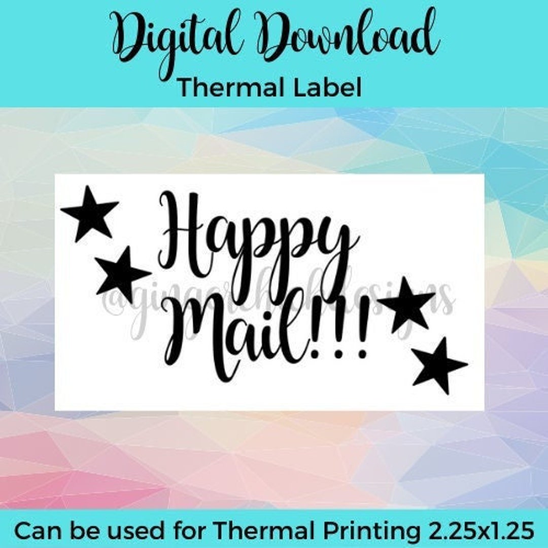 Thermal Label, Thank You Sticker, Small Business, Digital Stickers ...