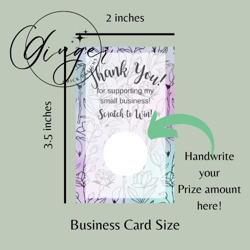 DIGITAL Scratch off Cards, Business Supplies, Scratch to Win, Business ...