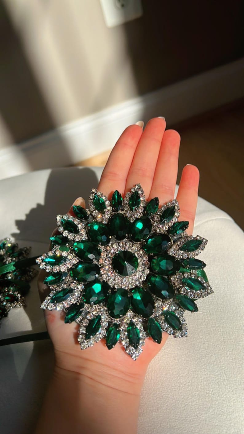 Emerald Green Afghan Bridal Henna Wrap– Mehndi Henna Night Crystal Hand ...