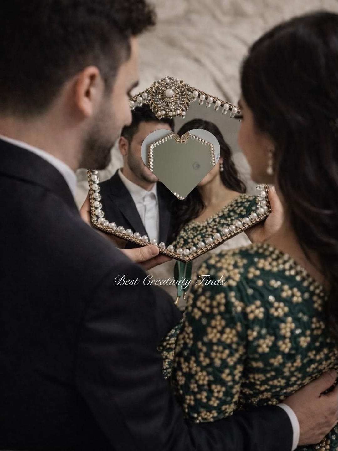 Afghan Wedding Mirror for Aina Mosaf – Traditional Nikah Ceremony Decor ...