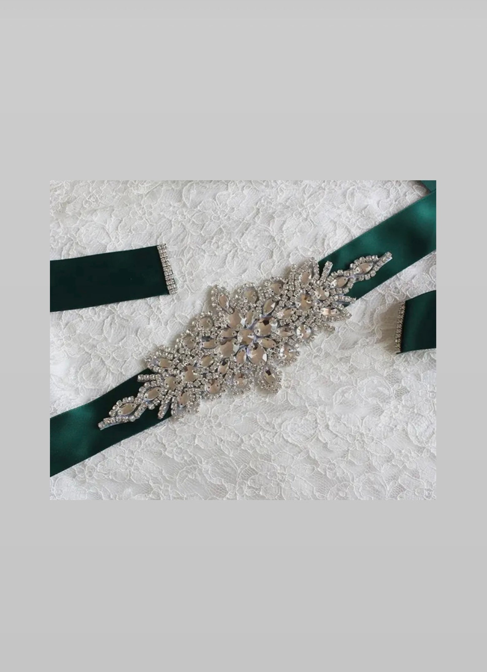 Bridal Aros Green Belt Afghan Kamar Band With Rhinestone Embellishments ...
