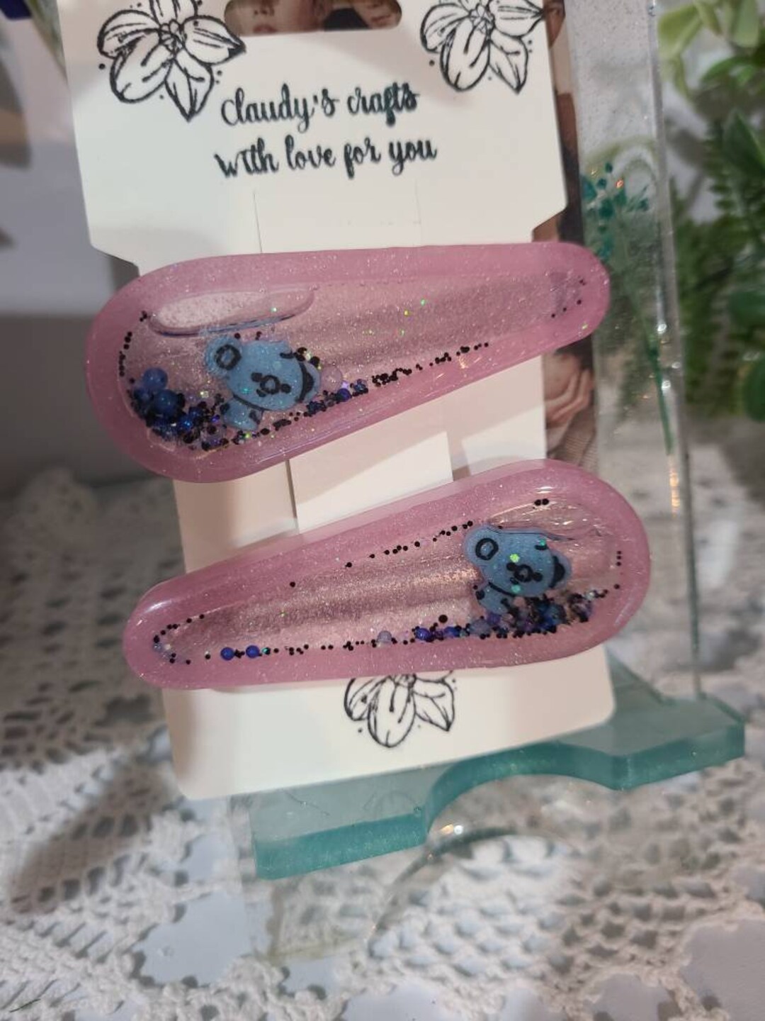 KOYA BT21 Shaker Resin Hair Clips - Etsy