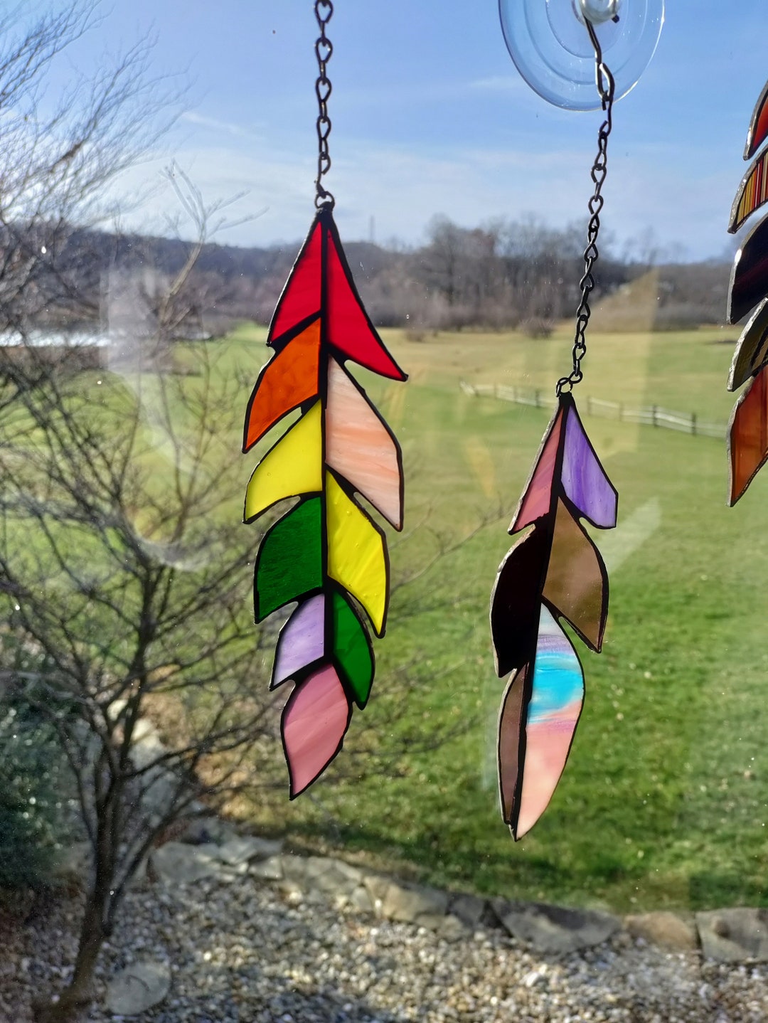 Stained Glass Feathers - Etsy