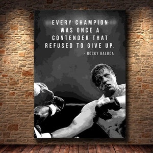 Rocky Balboa Canvas Art: Inspirational Boxing Quote - Etsy