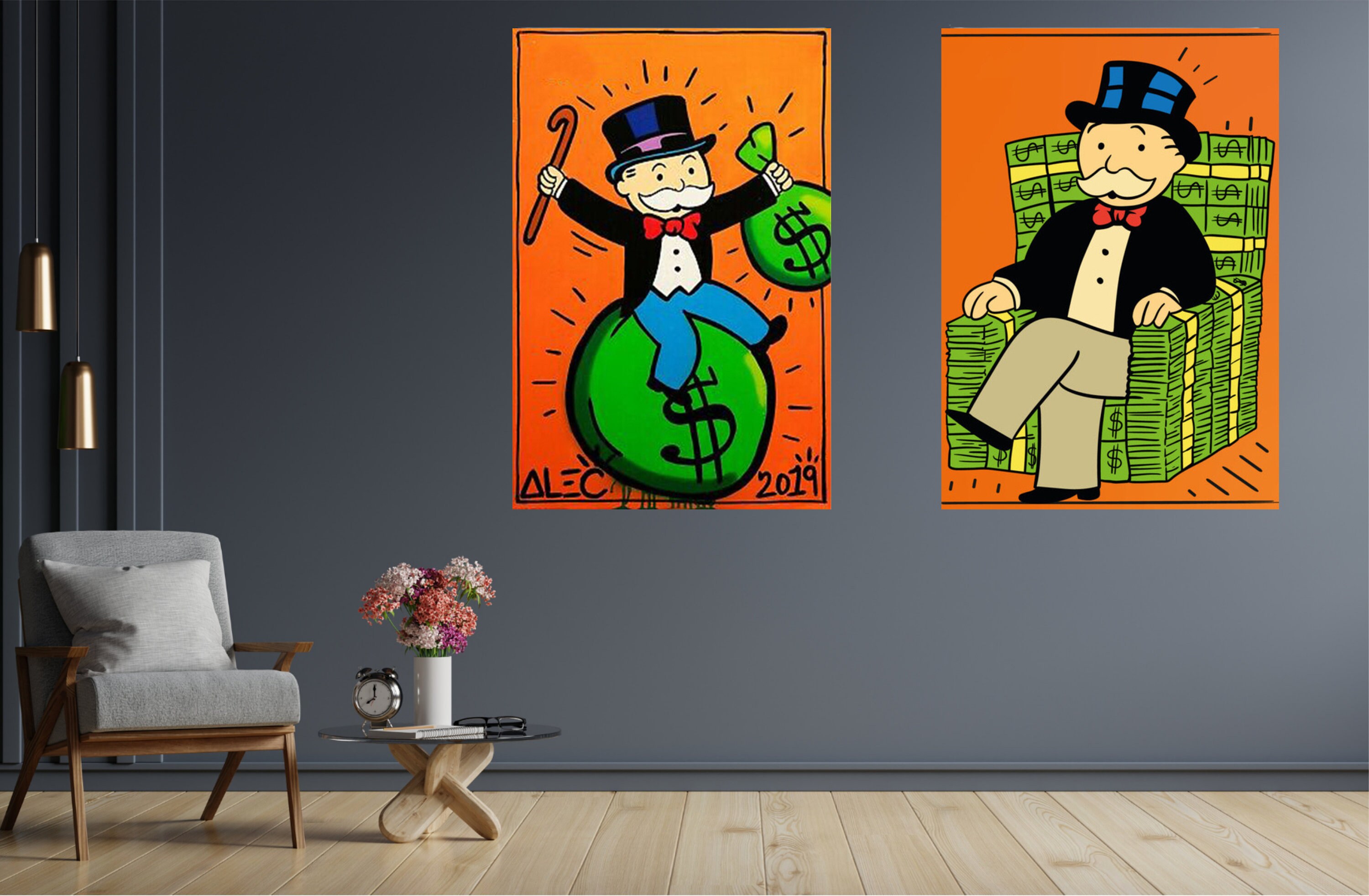 ALEC Sitting on Cash Throne Monopoly Canvas Painting || Motivating ...