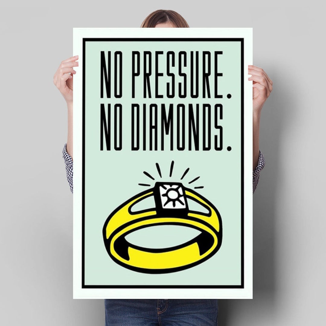 No PRESSURE No DIAMONDS Monopoly Canvas Painting || Motivating Modern ...