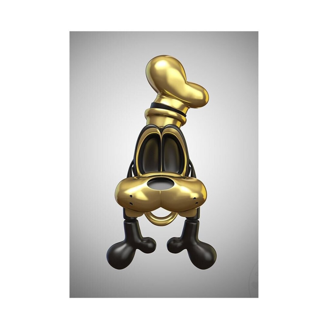 GOLD Goofy CARTOON MOTIVATION Canvas Painting || Motivating Modern Wall ...