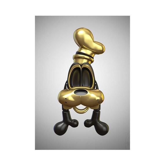 GOLD Goofy CARTOON MOTIVATION Canvas Painting Motivating - Etsy