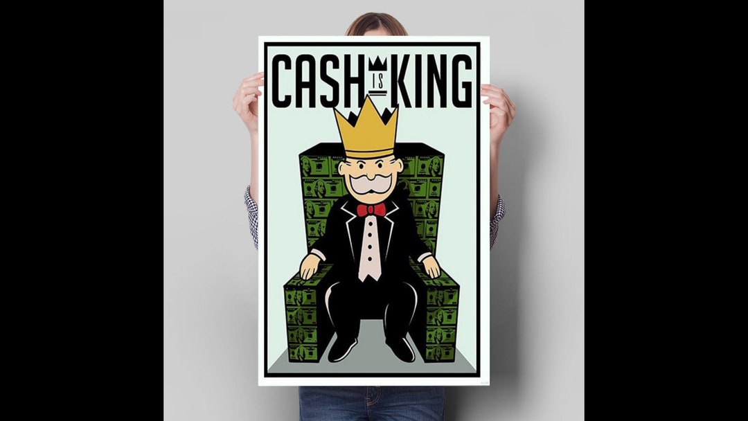 CASH is KING Monopoly Canvas Painting || Motivating Modern Wall Art ...