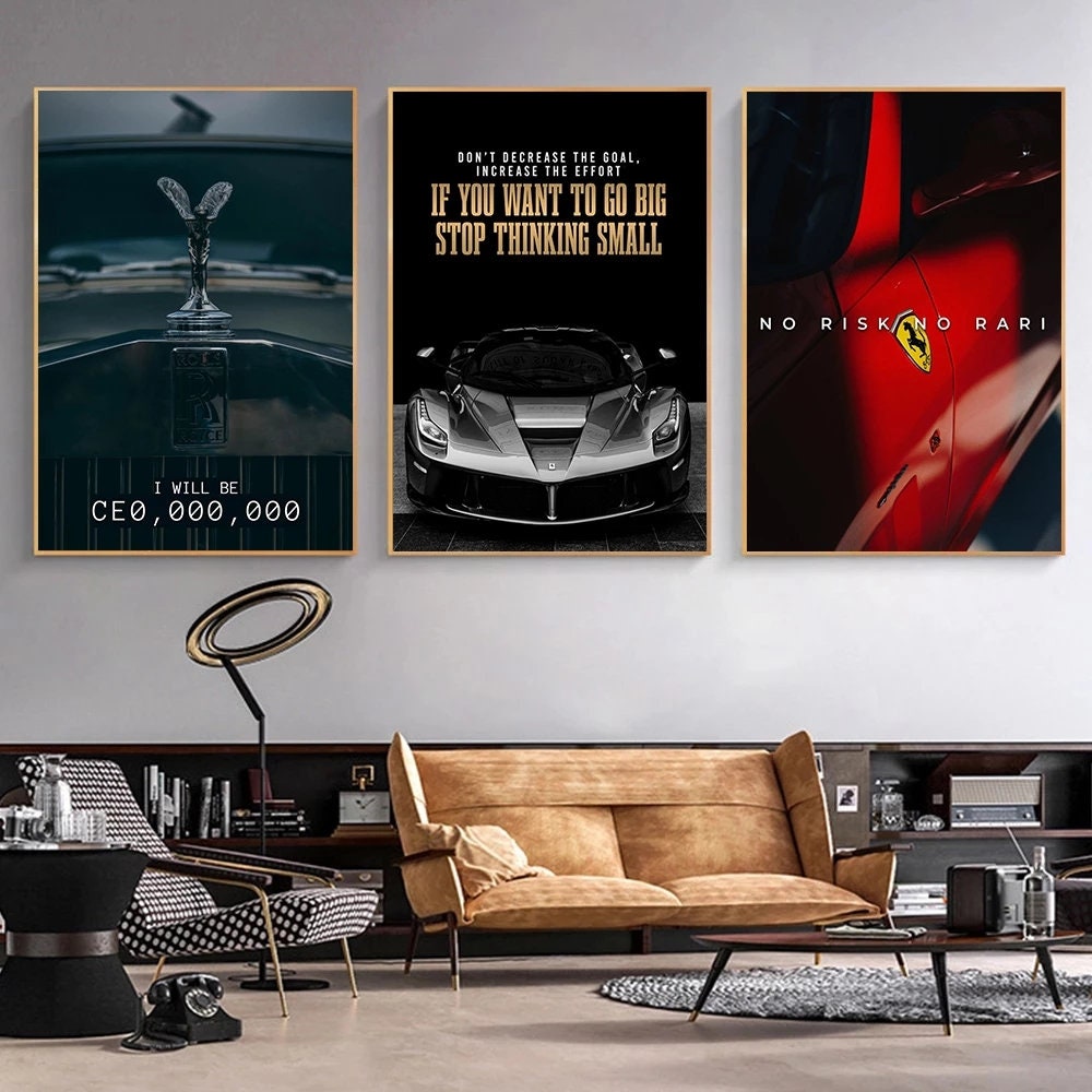 No Risk No Rari Canvas Painting Motivating Modern Wall Art MOTIVATION ...