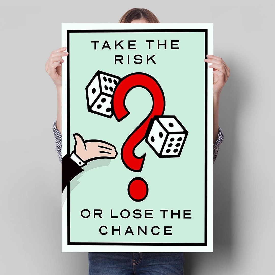 TAKE the Risk or LOSE the Chance Monopoly Canvas Painting || Motivating ...