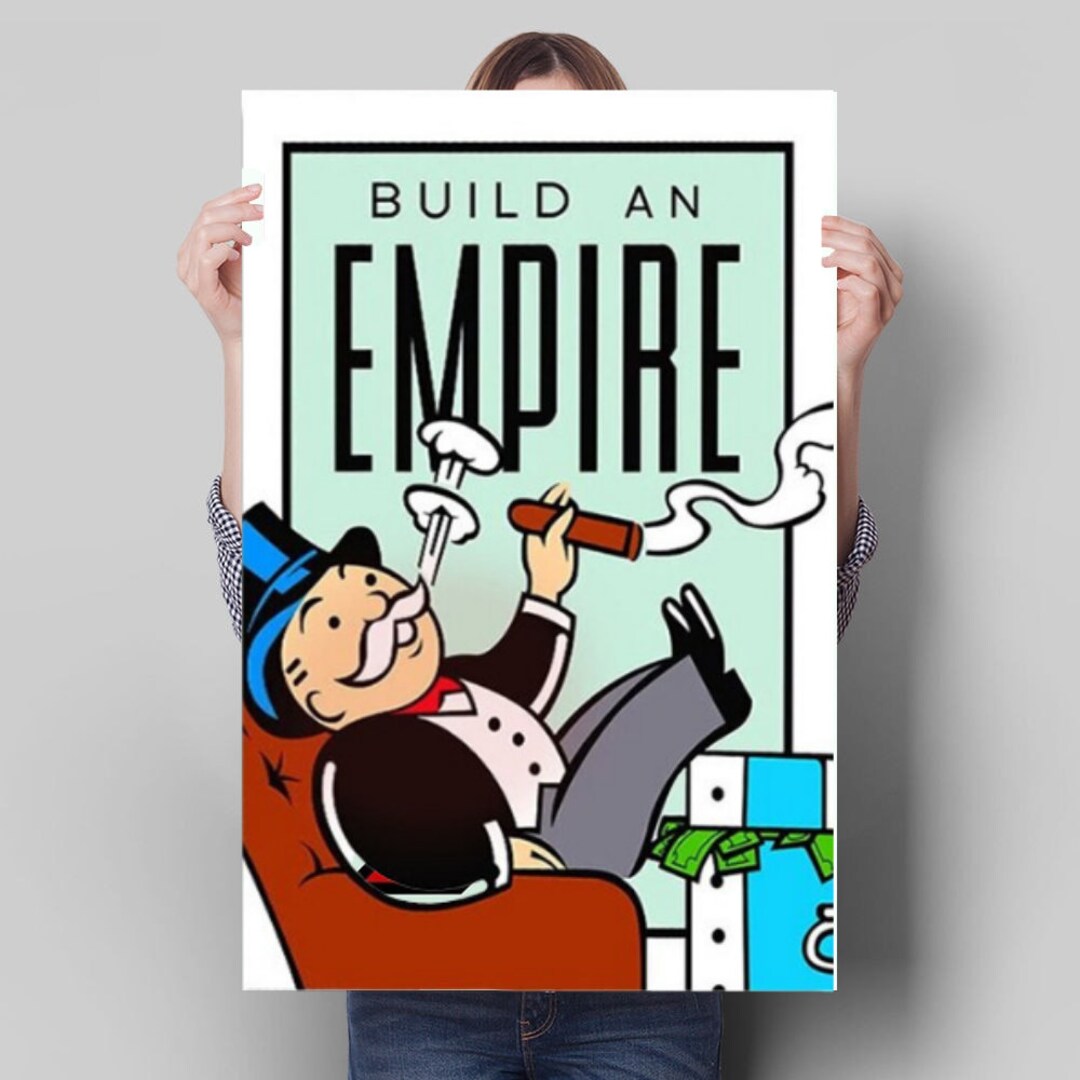 BUILD and EMPIRE Monopoly Canvas Painting || Motivating Modern Wall Art ...