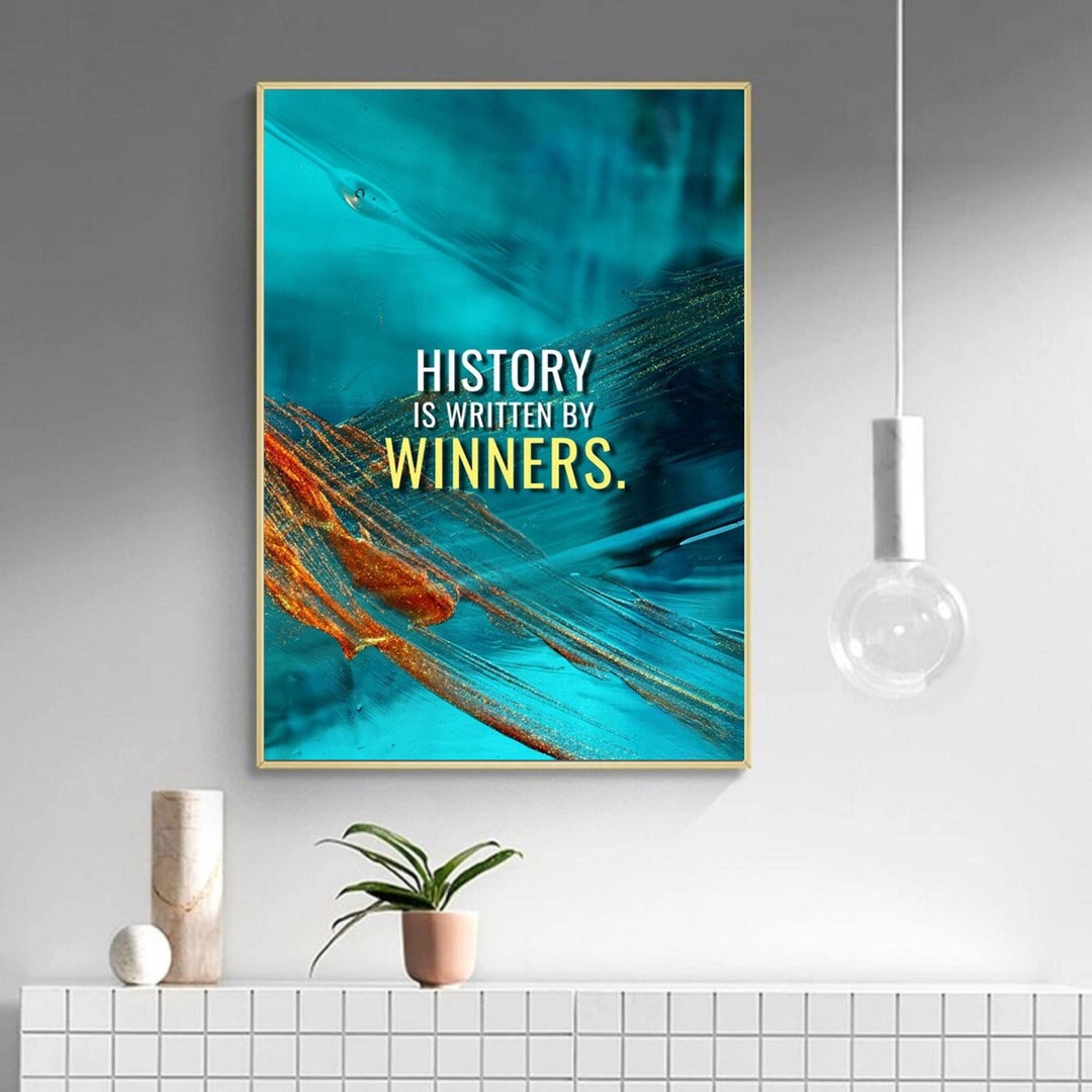 History is Written by WINNERS INSPIRATIONAL Canvas Painting ...