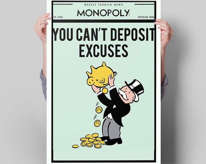 CASH is KING Monopoly Canvas Painting || Motivating Modern Wall Art ...