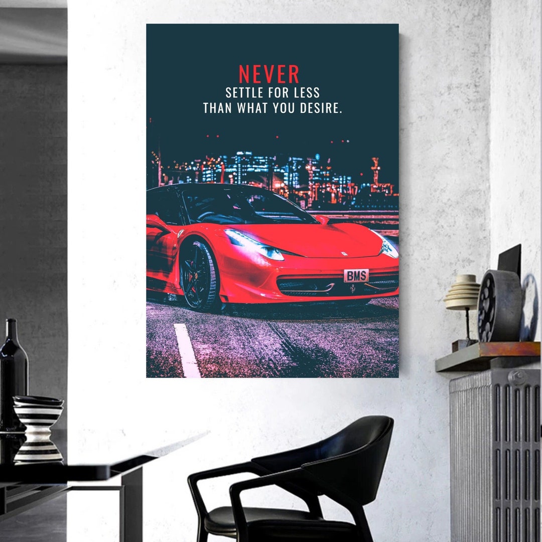 NEVER Settle for Less Than You Desire Canvas Painting || Motivating ...