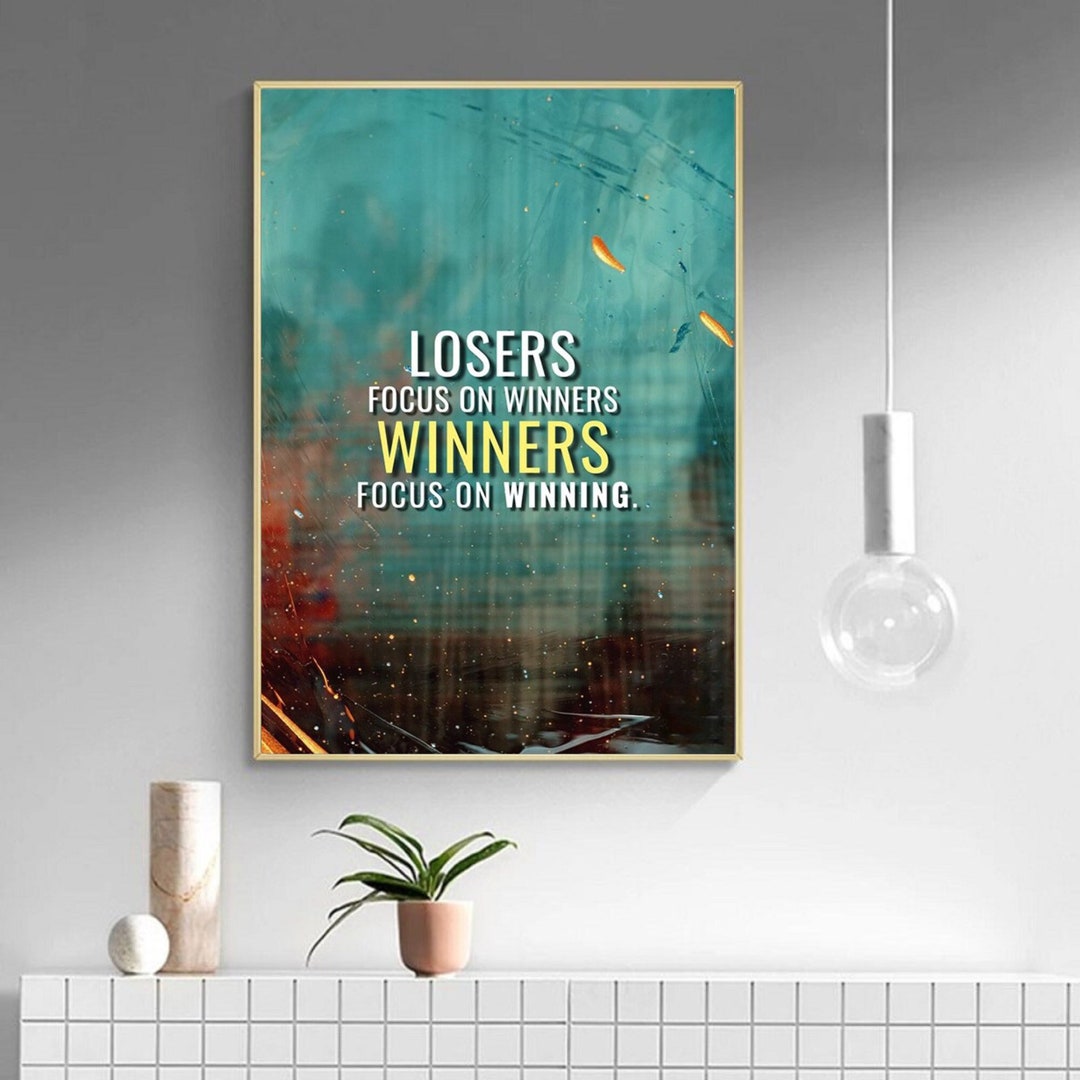 WINNERS Focus on Winning INSPIRATIONAL Canvas Painting || Motivating ...