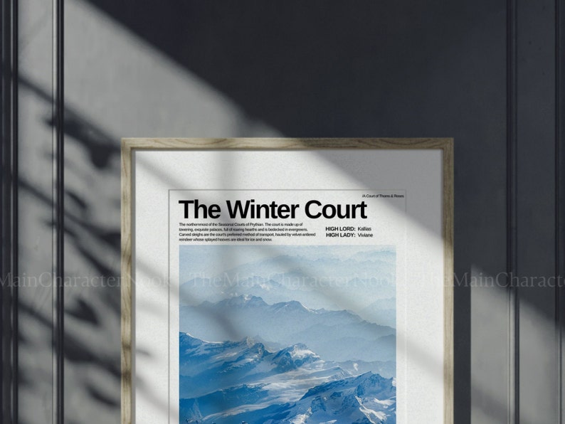 Winter Court Poster Digital Download Prythian Courts - Etsy