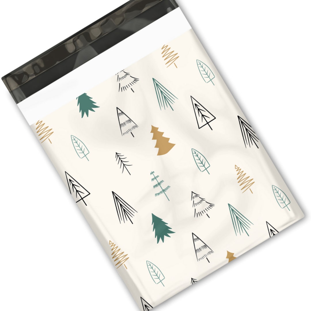 10x13 Fir Tree 20 Qty christmas Poly Mailer Happy - Etsy