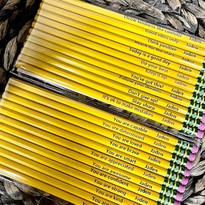 Custom Name Affirmation and Positivity Pencils | School Pencil | #2 ...